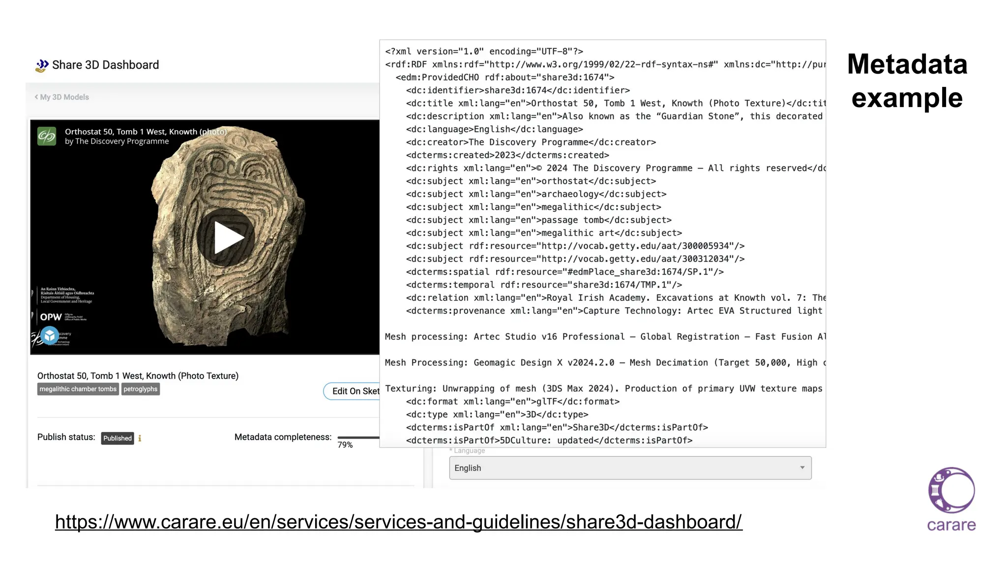 3D and Cultural Heritage, Kate Fernie, CARARE | PPT