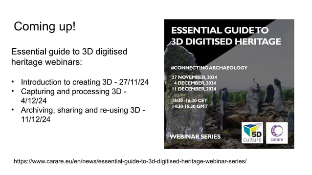 3D and Cultural Heritage, Kate Fernie, CARARE | PPT