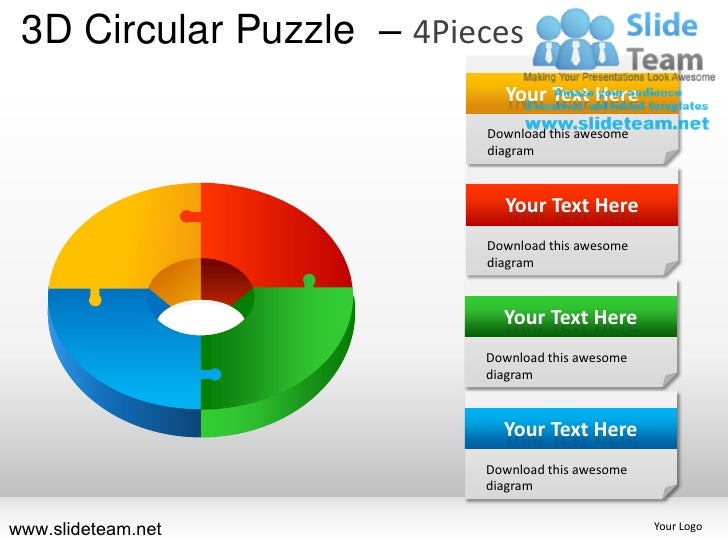 3d-cycle-circular-round-jigsaw-maze-piece-puzzle-4-pieces-powerpoint