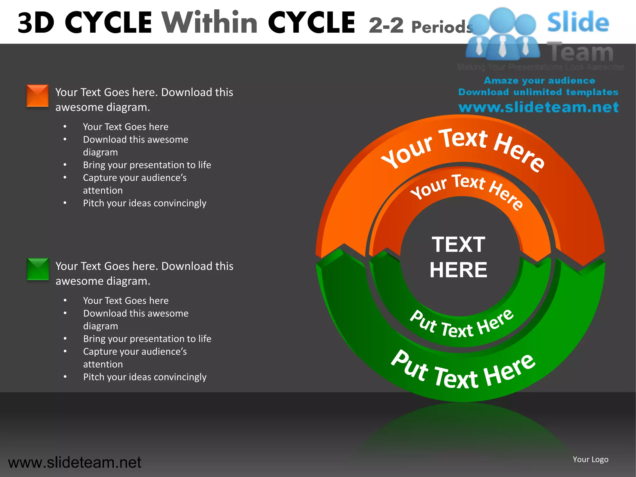 3d cycle within cycle diagram powerpoint ppt slides. | PDF