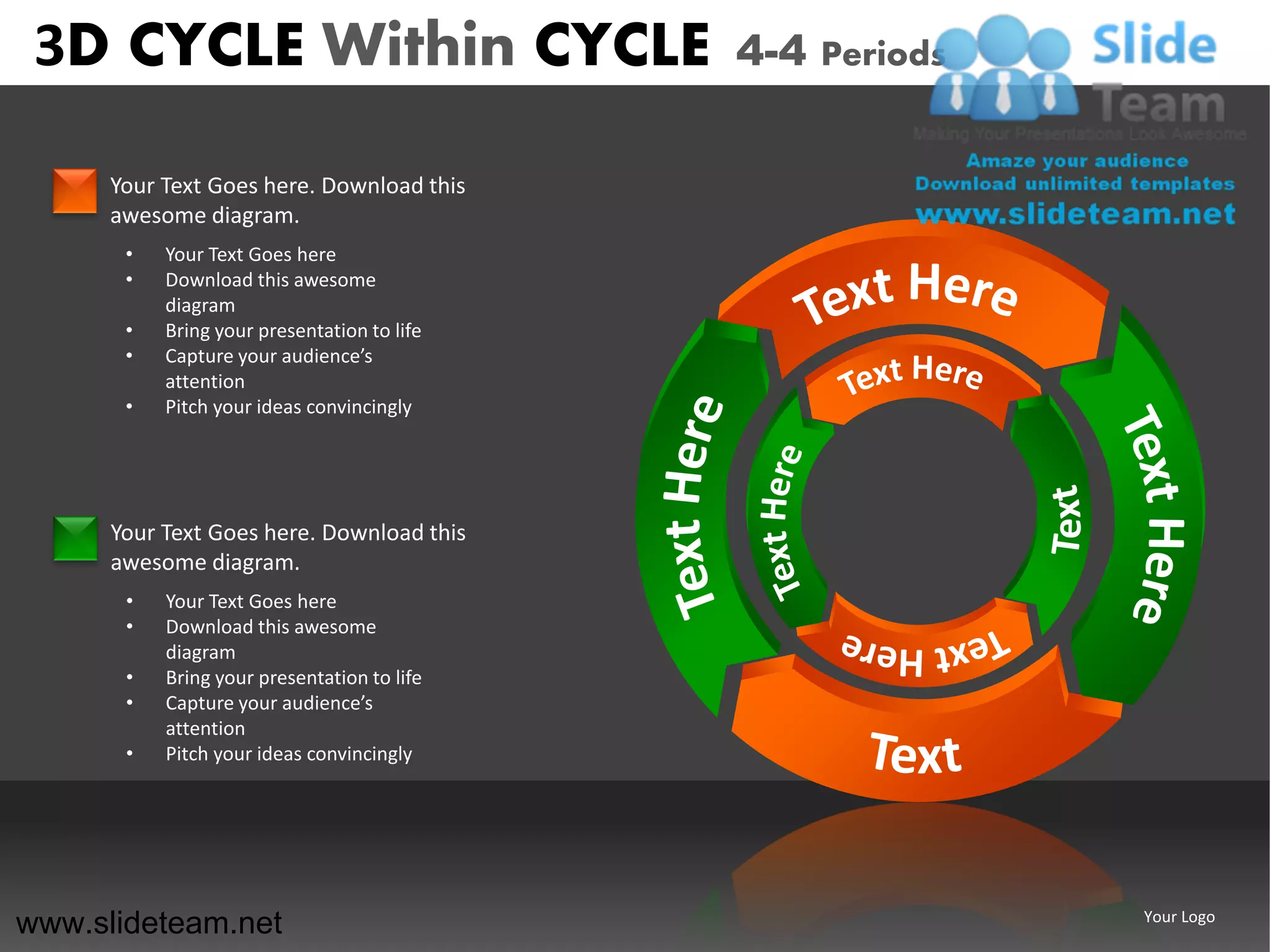 3d cycle within cycle diagram powerpoint ppt slides. | PDF