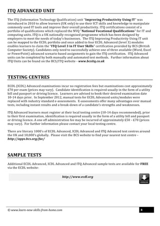 2013 ITQ Word sample | PDF
