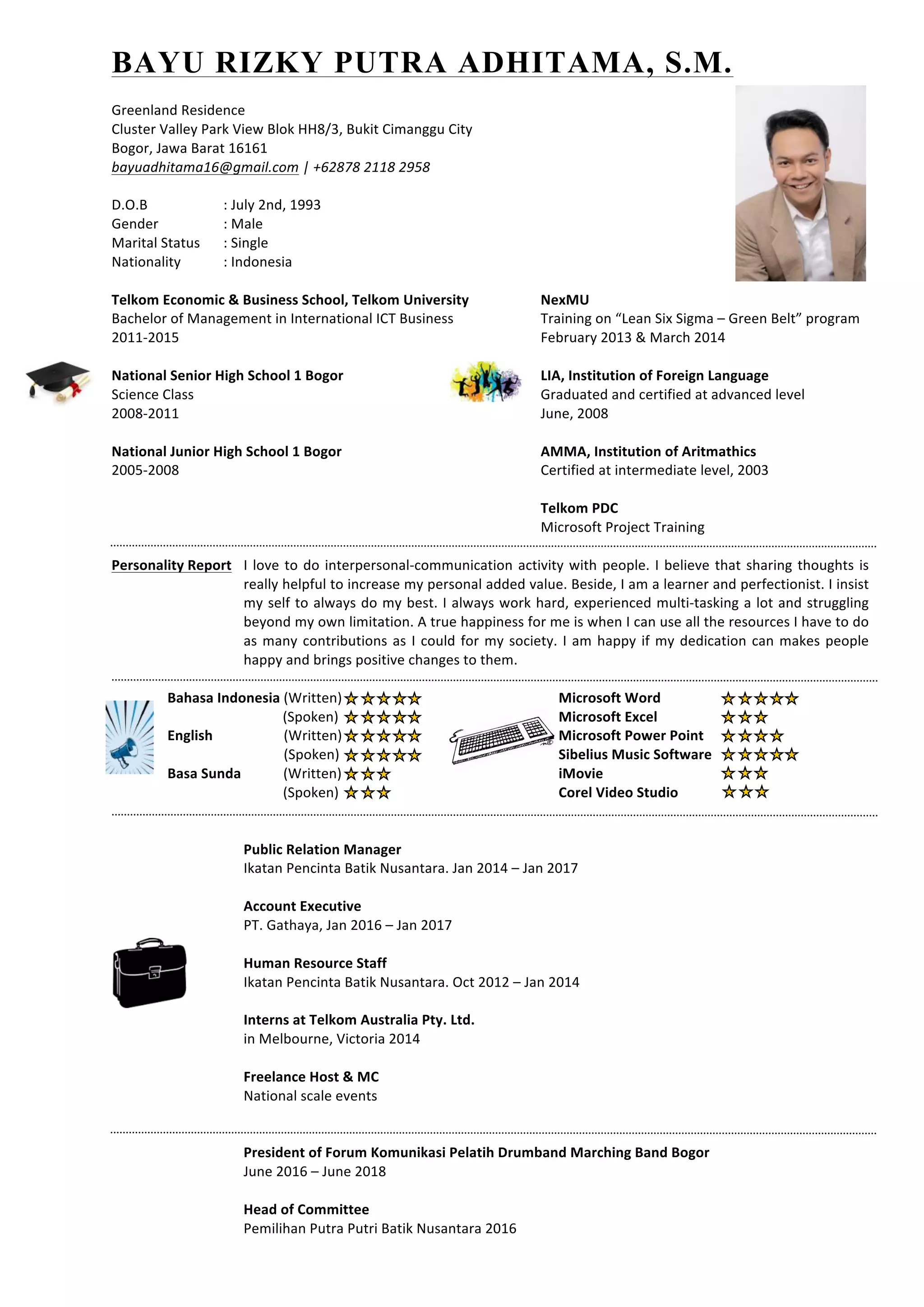 CV Bayu Adhitama 2017 (small) | PDF