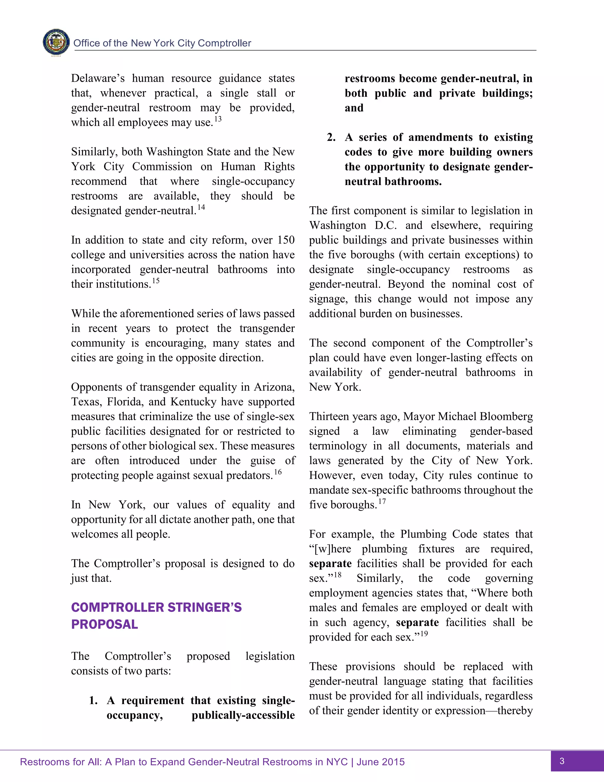 Gender Neutral Bathrooms FINAL 6 26 15 | PDF