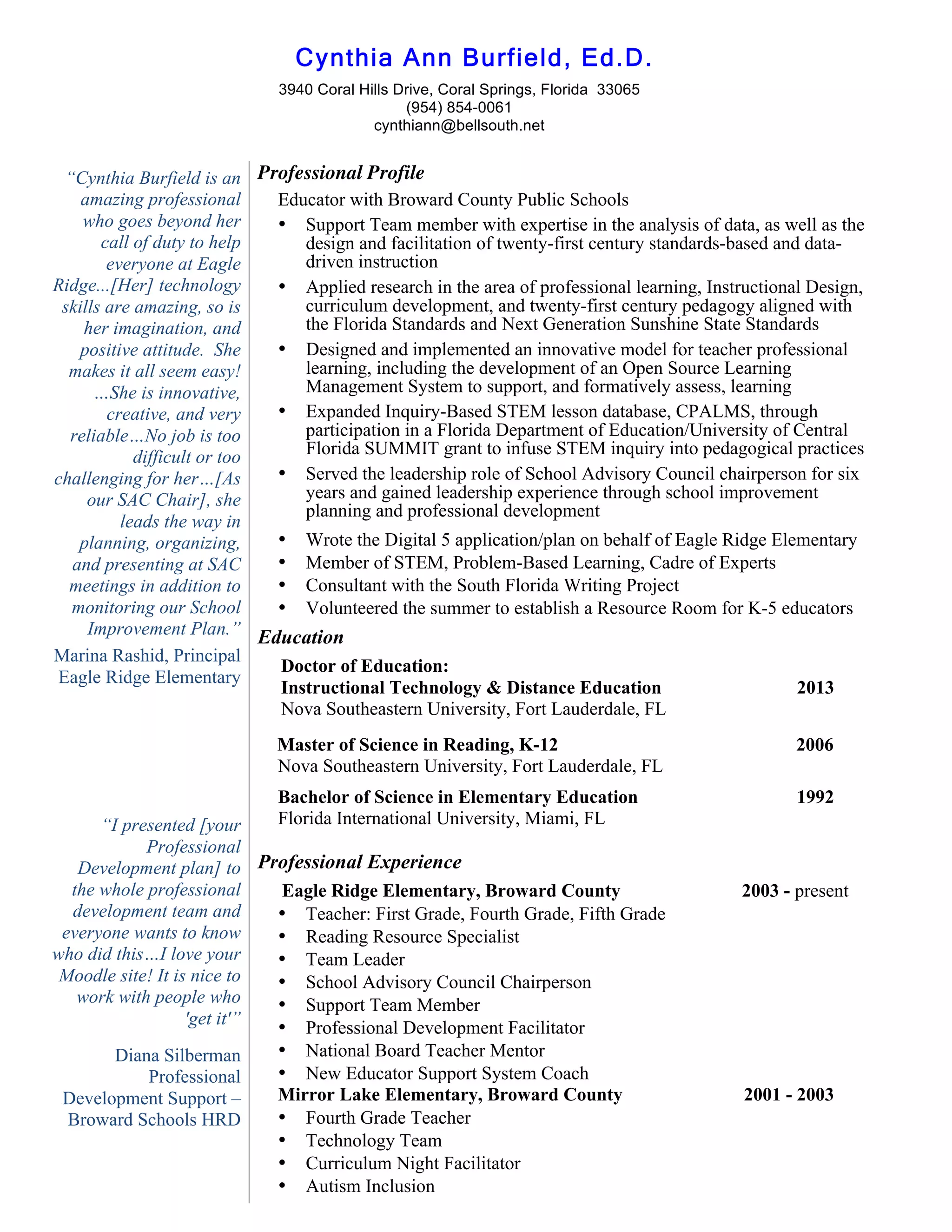 Burfield Resume | PDF