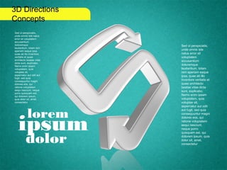 3D Directions Shapes for PowerPoint by PoweredTemplate.com