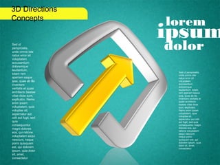 3D Directions Shapes for PowerPoint by PoweredTemplate.com