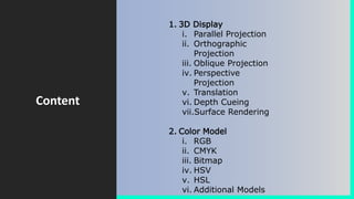 3D Display and Color Model | PPT