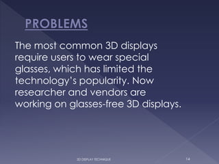3 d display technique | PPTX