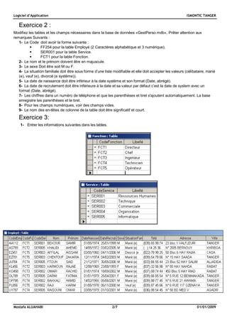 Atelier access 3 | PDF