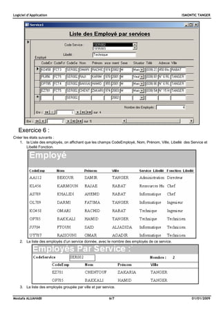 Atelier access 3 | PDF