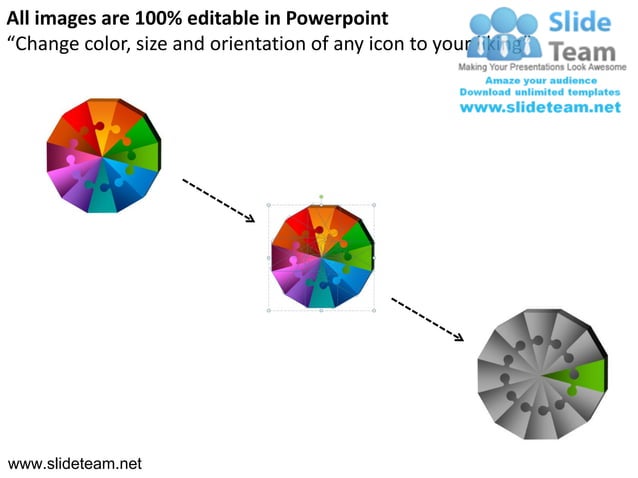 3d dodecagon puzzle process powerpoint templates. | PPT
