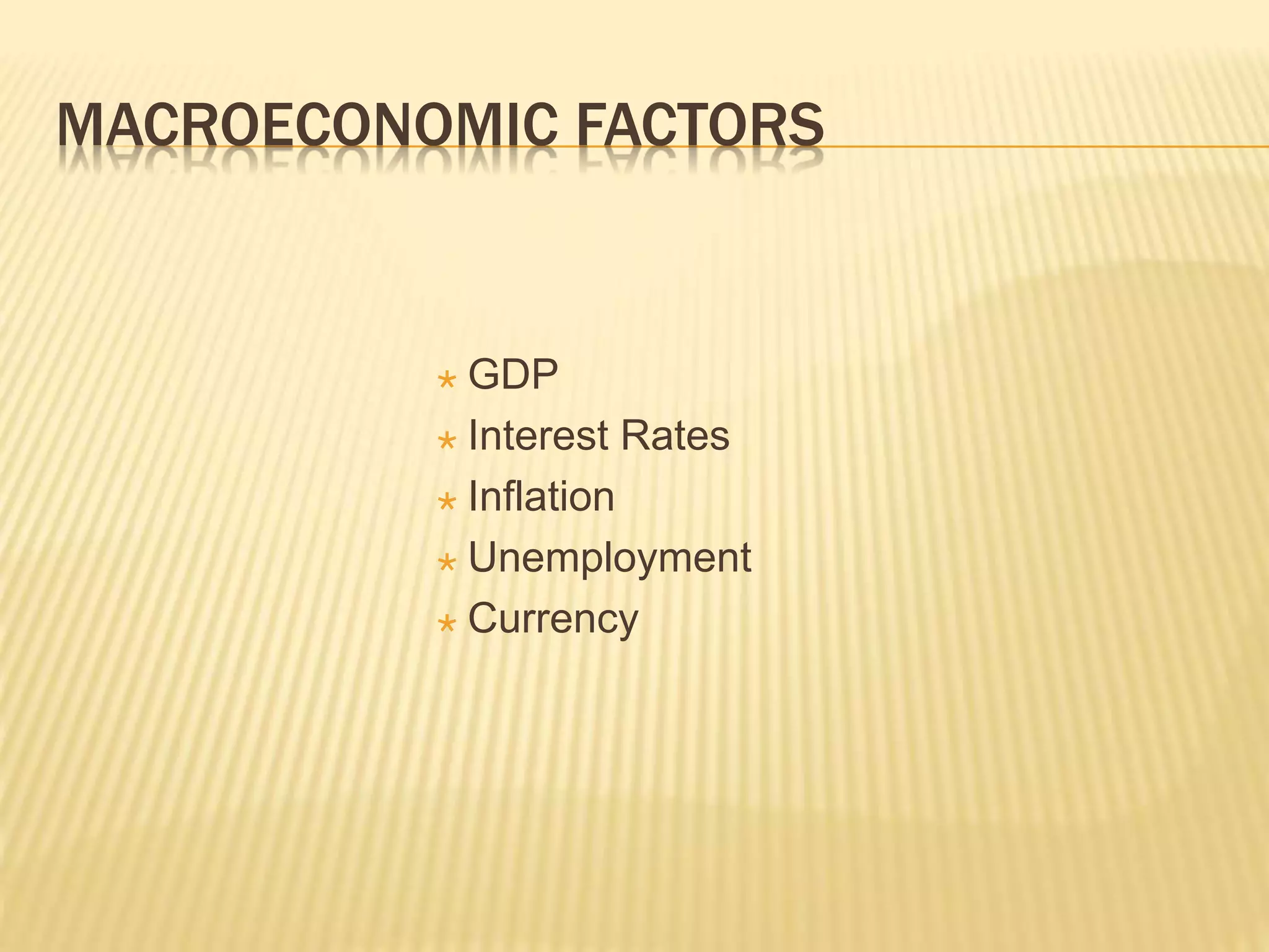 Macroeconomic and microeconomic factors Presentation | PPT