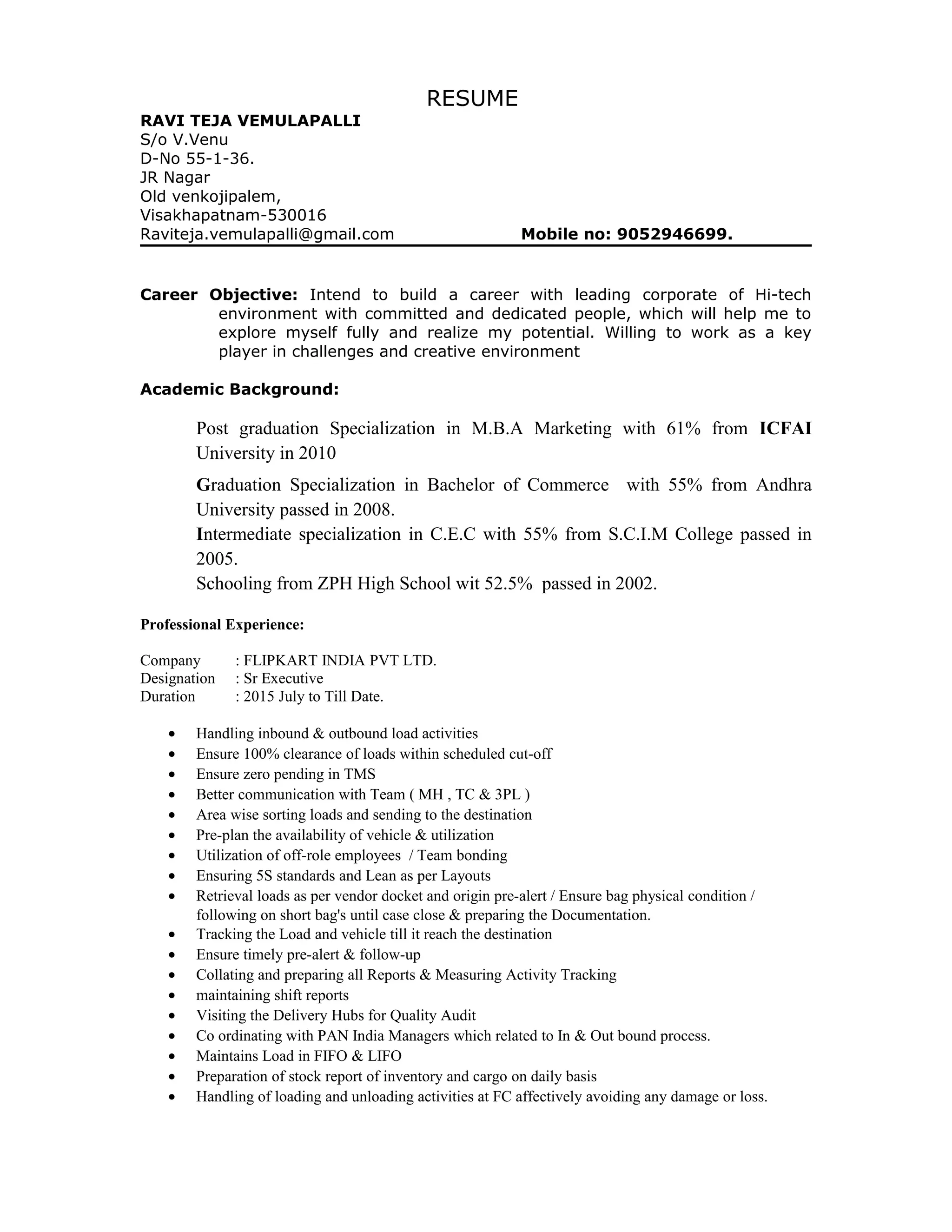 Ravi Teja Pdf 