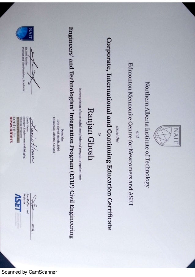 NAIT Certificate