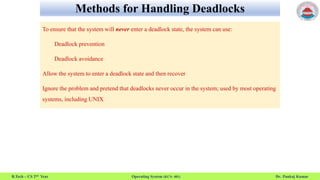 Operating System Deadlock | PPT