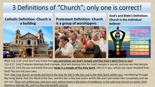 3 Definitions of “Church”; Only One is Correct | PPTX | Christianity ...