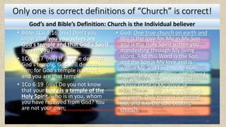 3 Definitions of “Church”; Only One is Correct | PPTX | Christianity ...