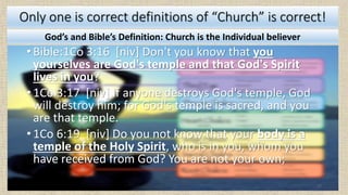 3 Definitions of “Church”; Only One is Correct | PPTX | Christianity ...