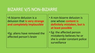 delusion | PPTX | Mental Health | Diseases and Conditions