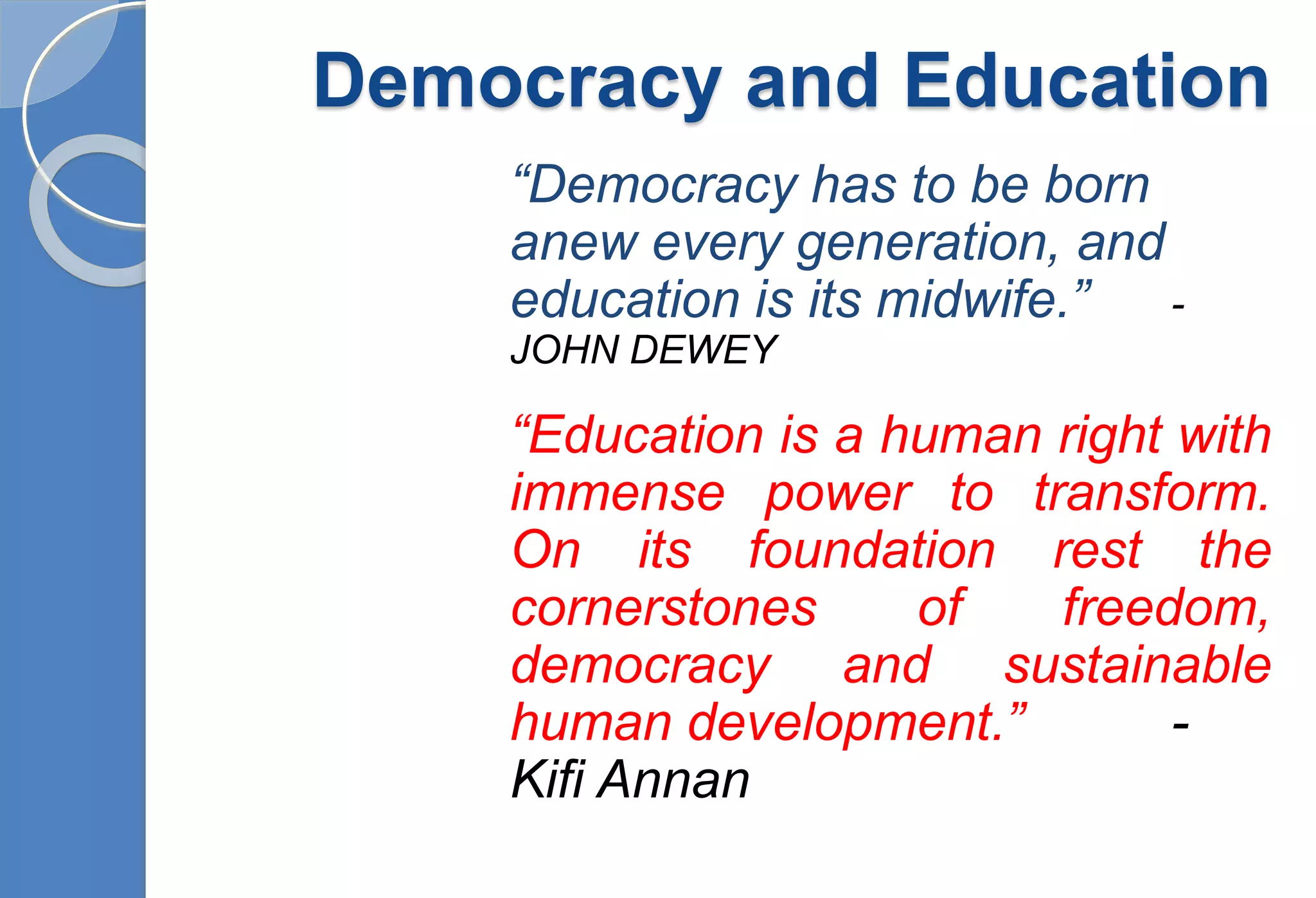 Democracy and Education | PPTX
