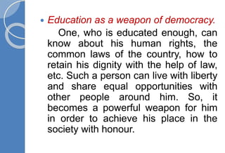 Democracy and Education | PPTX