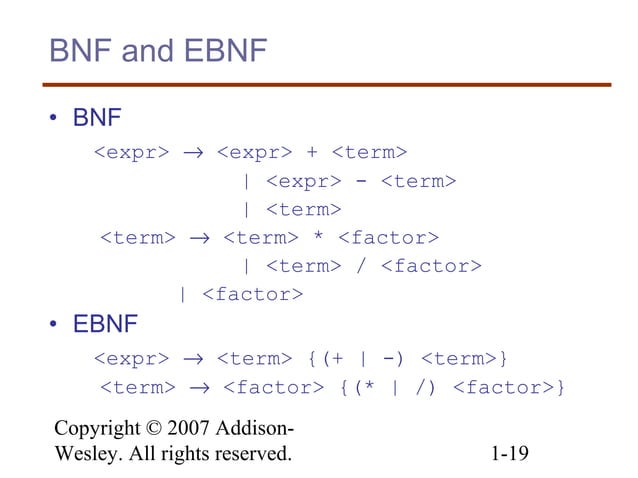3 Describing Syntax Ppt