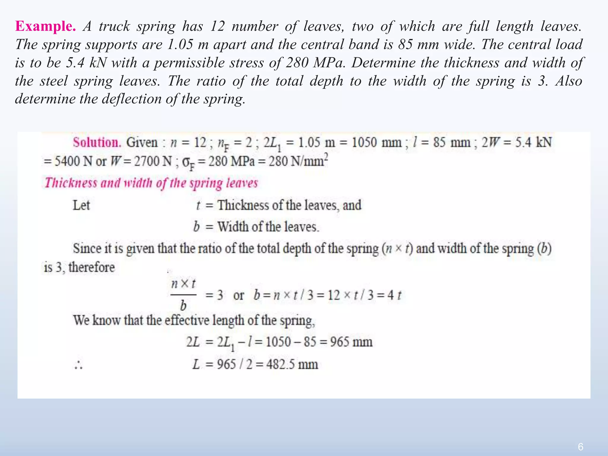 3 Design of leaf springs | PPTX