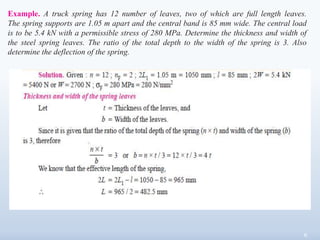 3 Design of leaf springs | PPTX