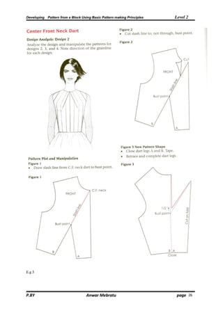 Develop pattern from a block using basic patternmaking principles | PDF