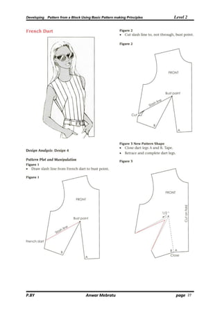 Develop pattern from a block using basic patternmaking principles | PDF