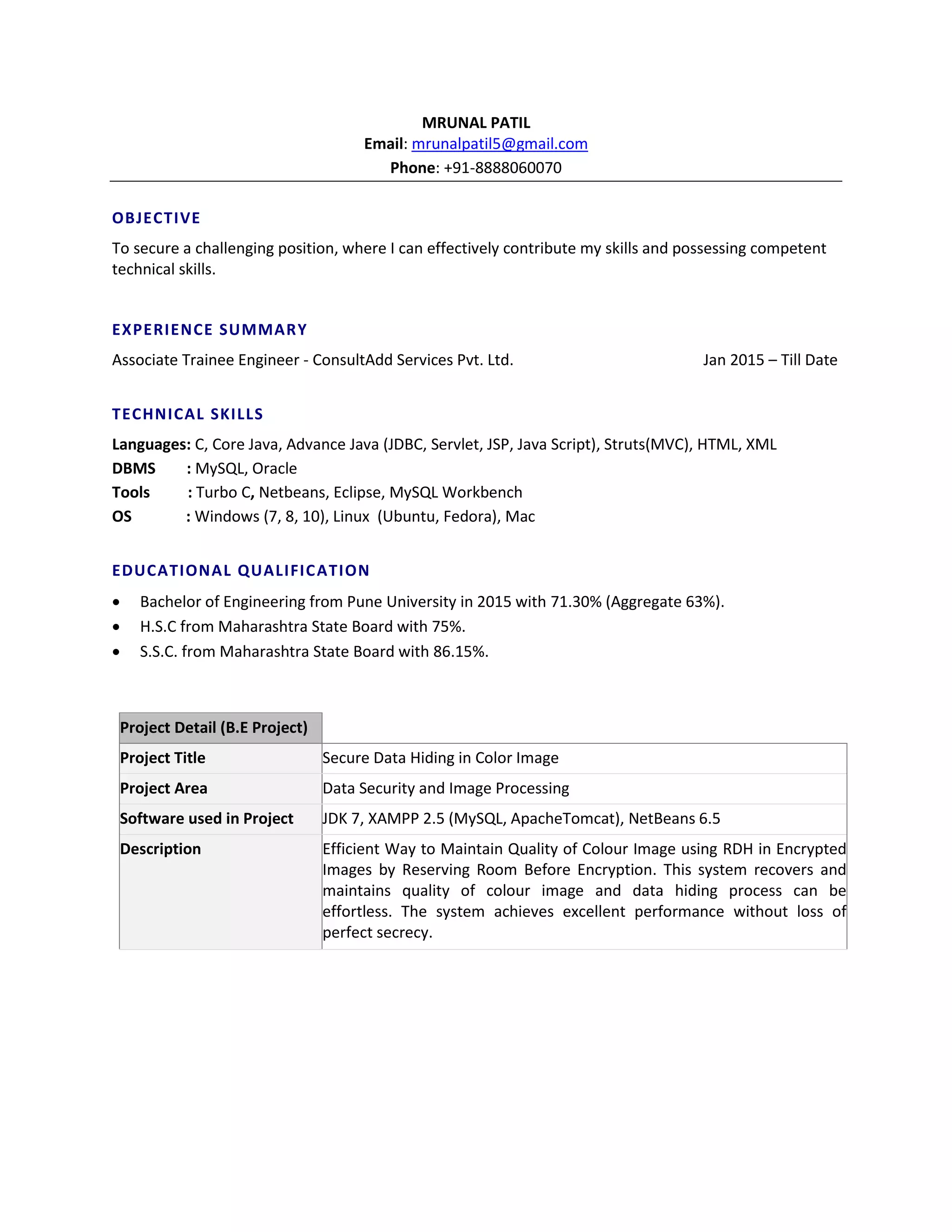 Mrunal Patil | PDF | Computing | Technology & Computing