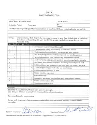 Intern Evaluation Form | PDF