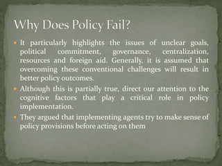 Education policies faliure causes | PPTX