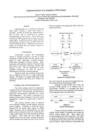 94 -- -- Implementation of a Scalable ATM Switch | PDF
