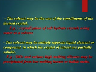 Methods for single crystal growth97 | PPT