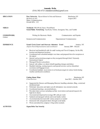 Amanda Delia's Resume- | PDF