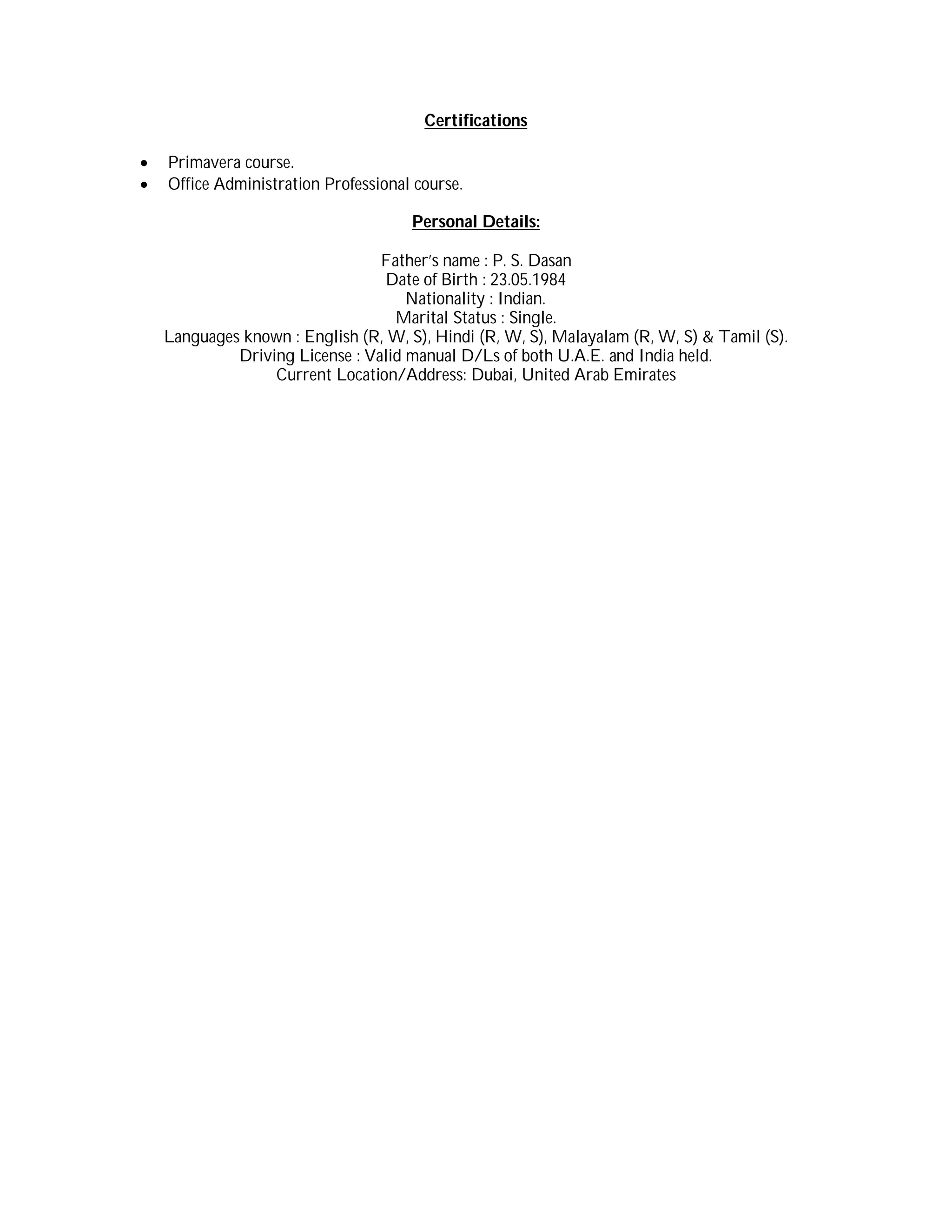 4 Yrs Exp Engineer Procurement Mktg And Sales Pdf