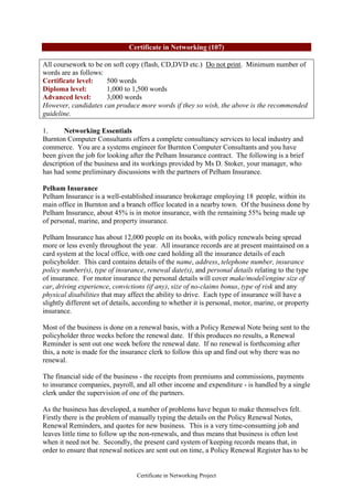 Certificate in Networking | PDF