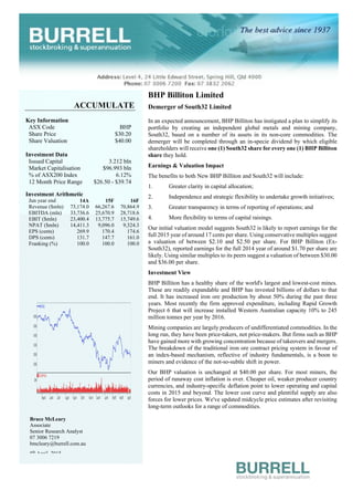 bhp150408_south32 demerger | PDF