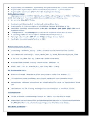 Telecom Resume | DOC