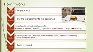 3D food printer(group 9) | PPTX