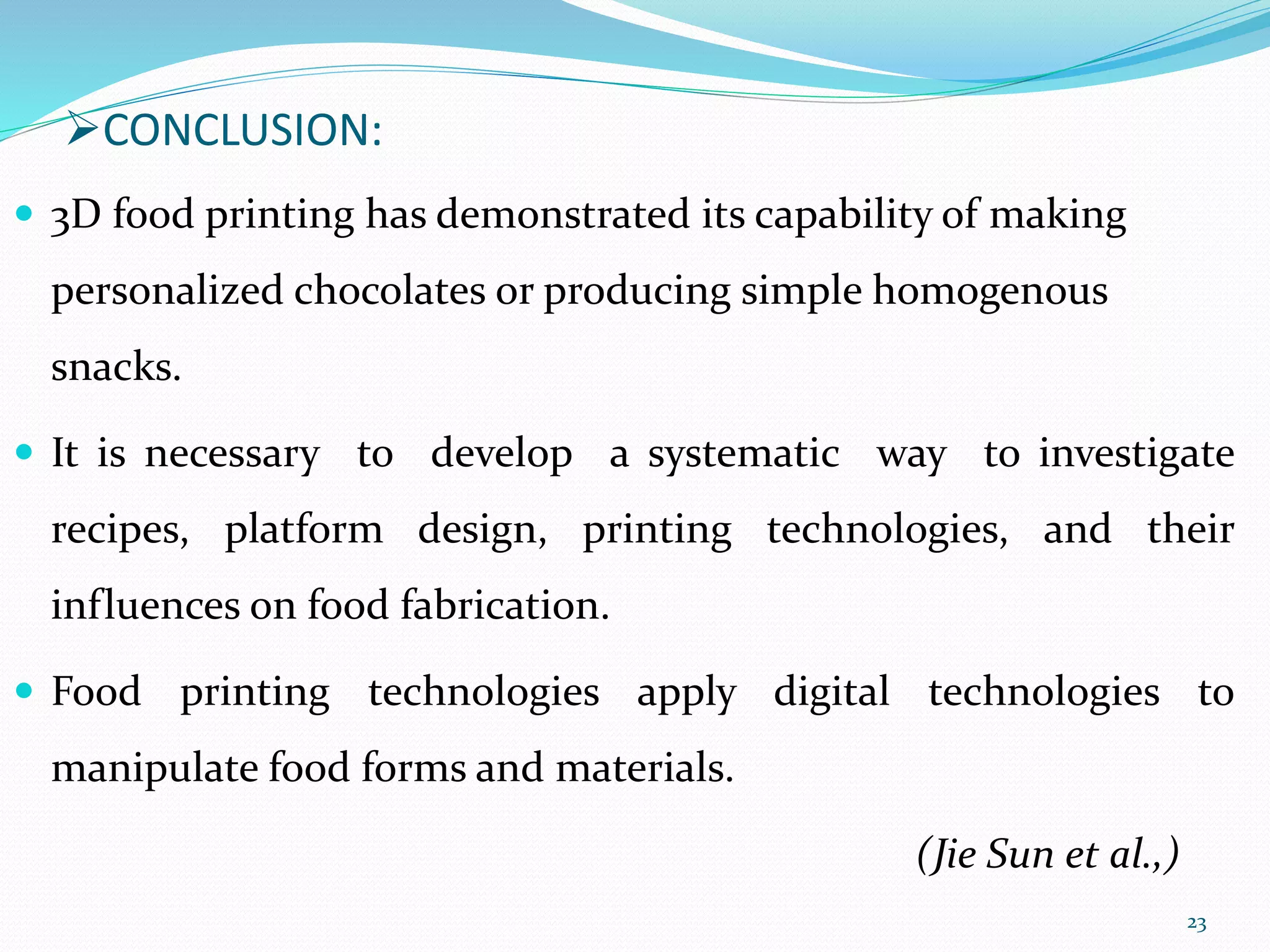 3D Food printing | PPTX
