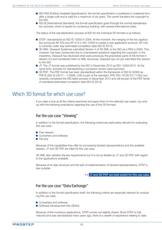 3D Formats in the Field of Engineering - A Comparison | PDF