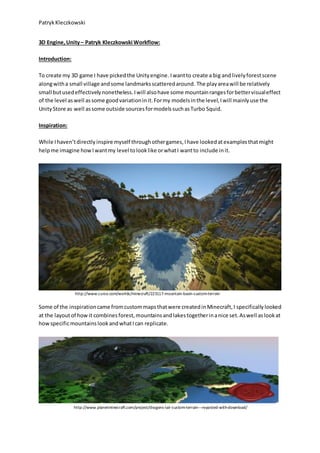 3D Game Engine Workflow | DOCX | Climbing | Extreme Sports