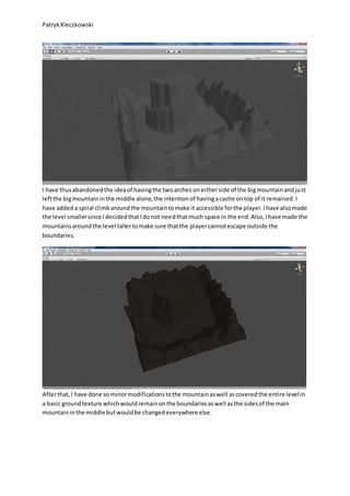 3D Game Engine Workflow | DOCX | Climbing | Extreme Sports