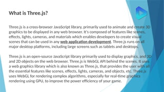 is three.js better for developing web-based 3d games? | PPT