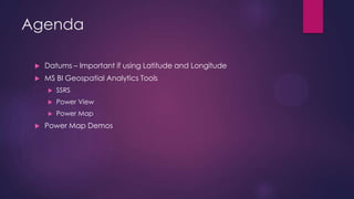 3D Geospatial Visualization Using Power Map | PPTX