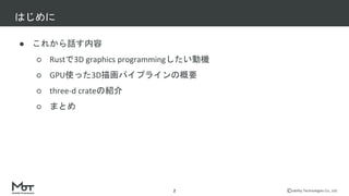 Rustで3D graphics programming | PPT