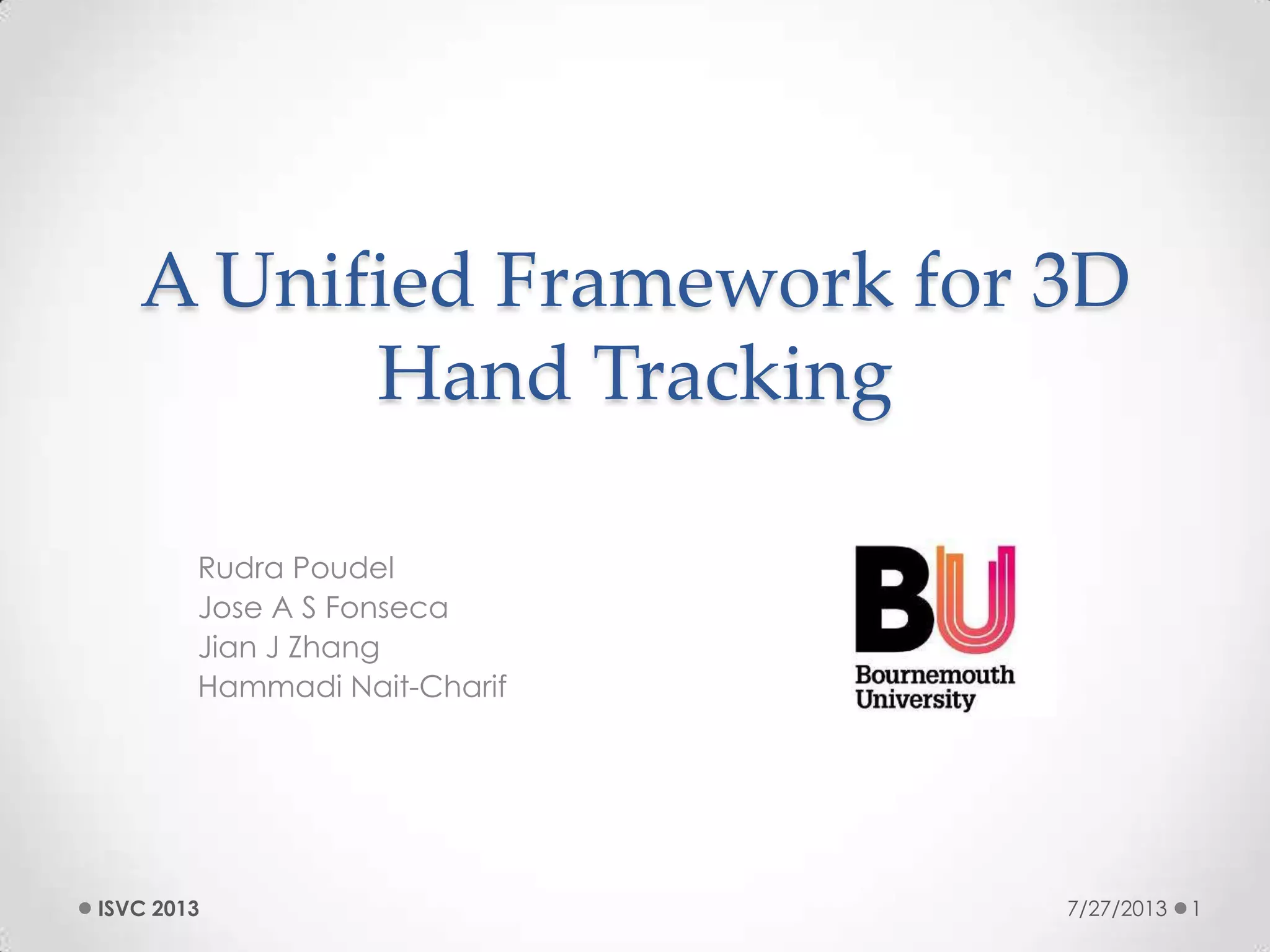 3D Hand Tracking | PPTX